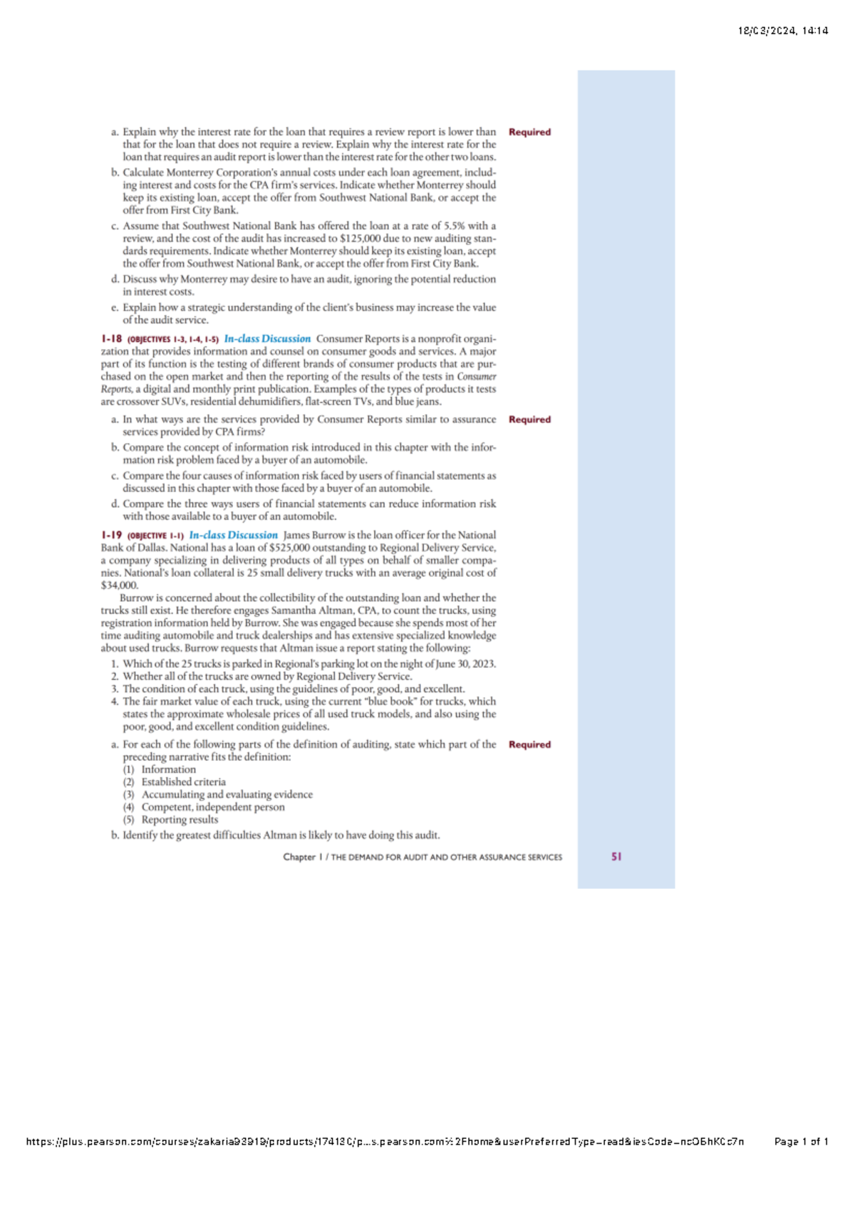 Q1-19 - audit procedures - 18/03/2024, 14: - Studocu