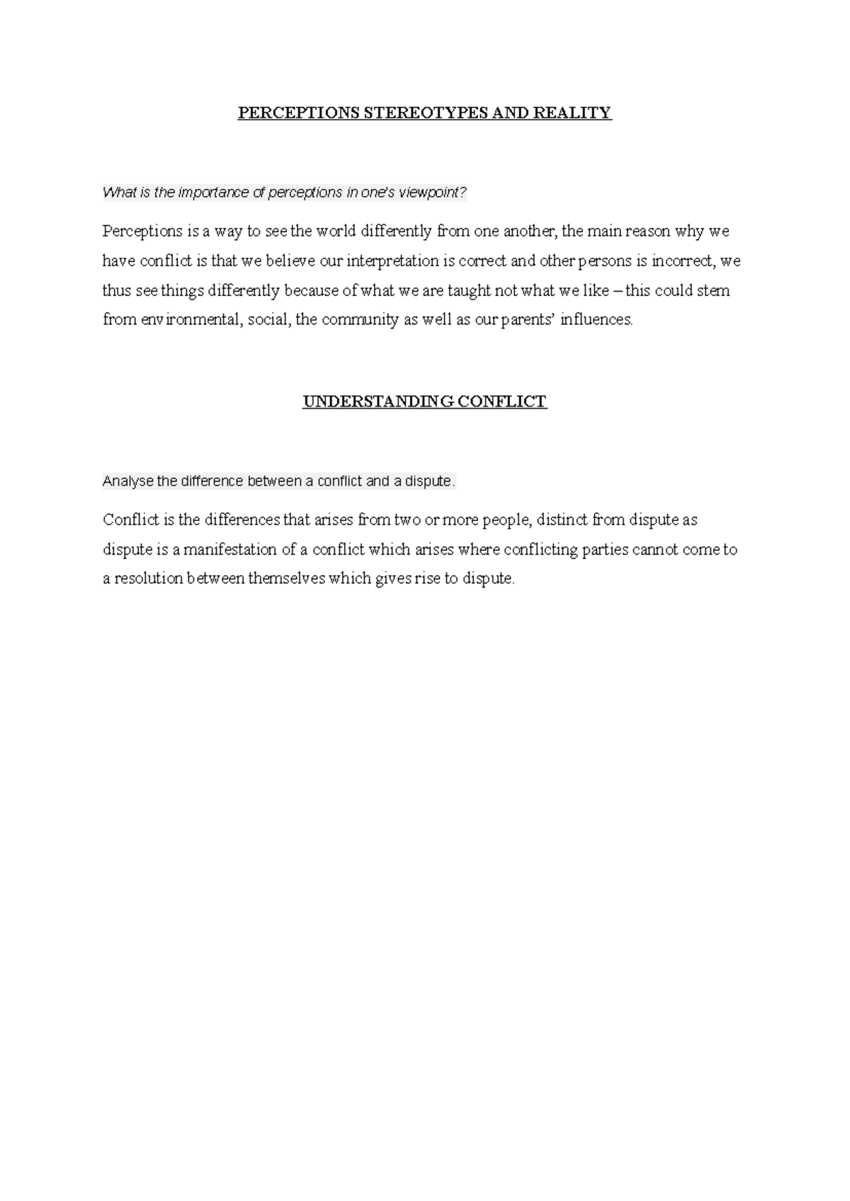 Insurance and risk management - PERCEPTIONS STEREOTYPES AND REALITY ...