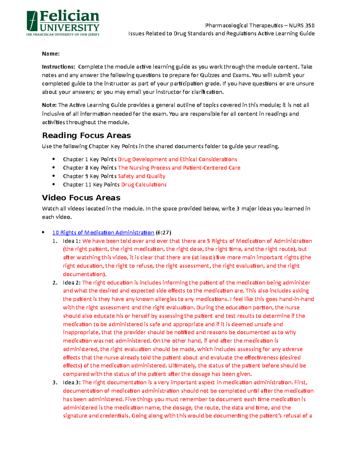 350 Module 3 Issues Related to Drug Standards and Regulations Active ...