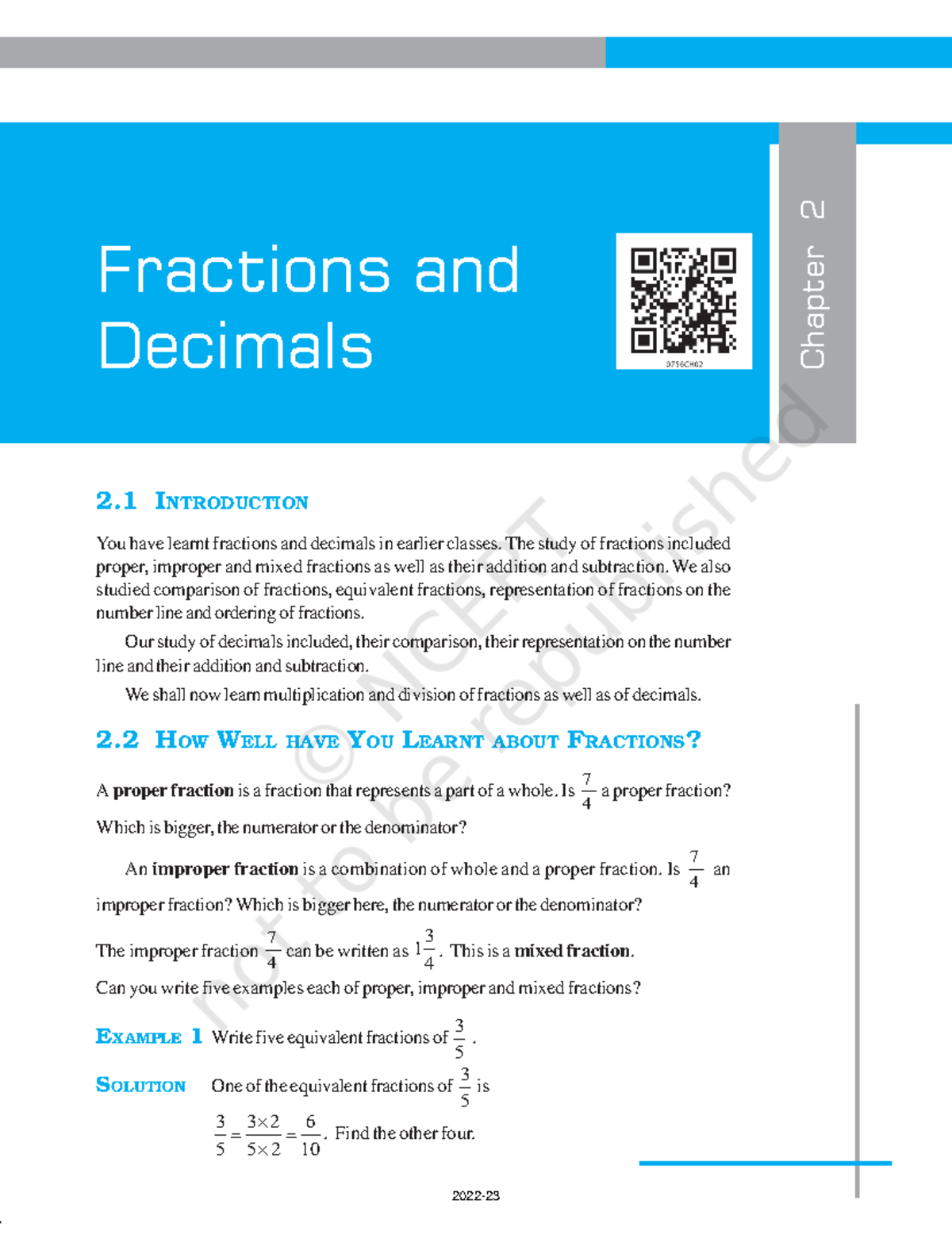 fraction and decimal - The study of fractions included proper, improper ...