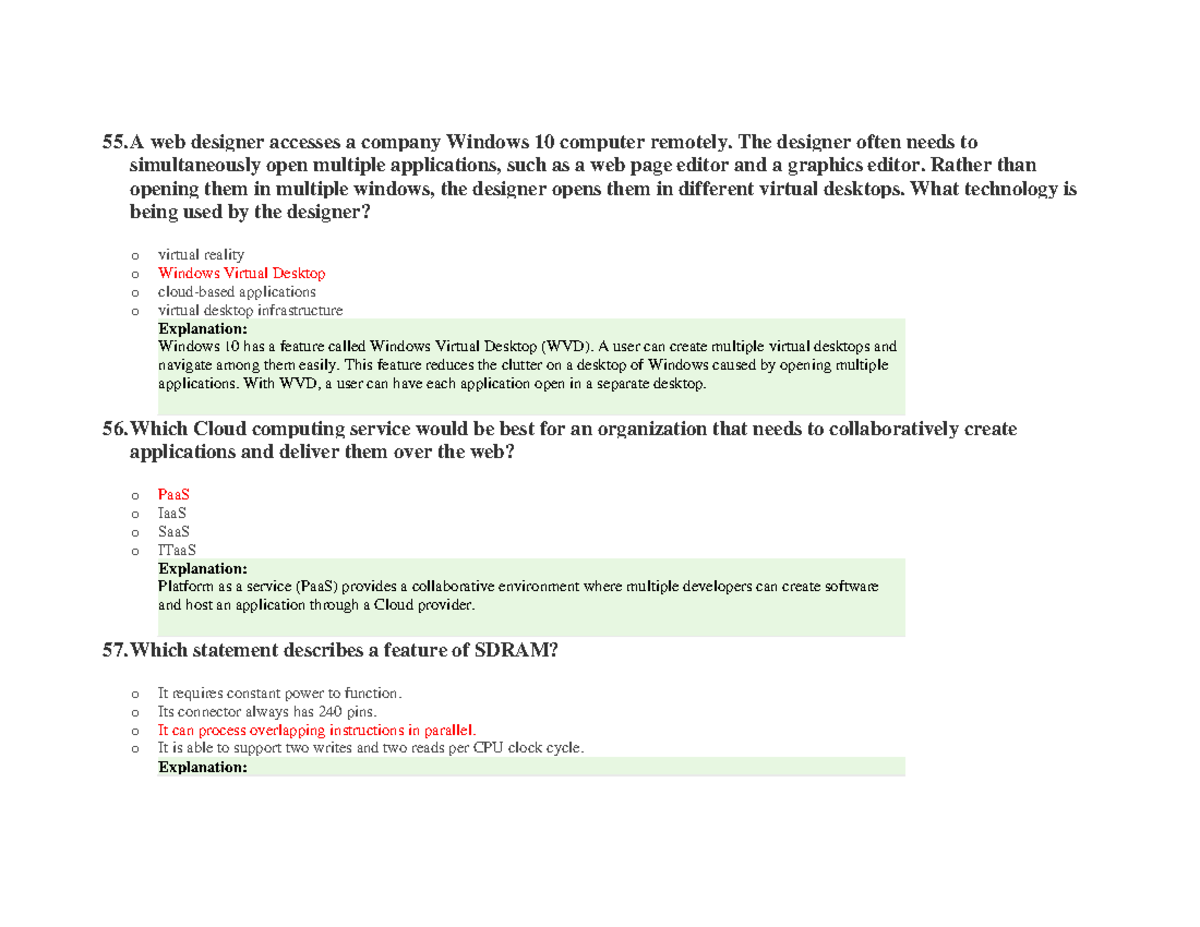 IT Essentials 7.0 Final Exam 1 – 9 parte 2 - 55 web designer accesses a ...