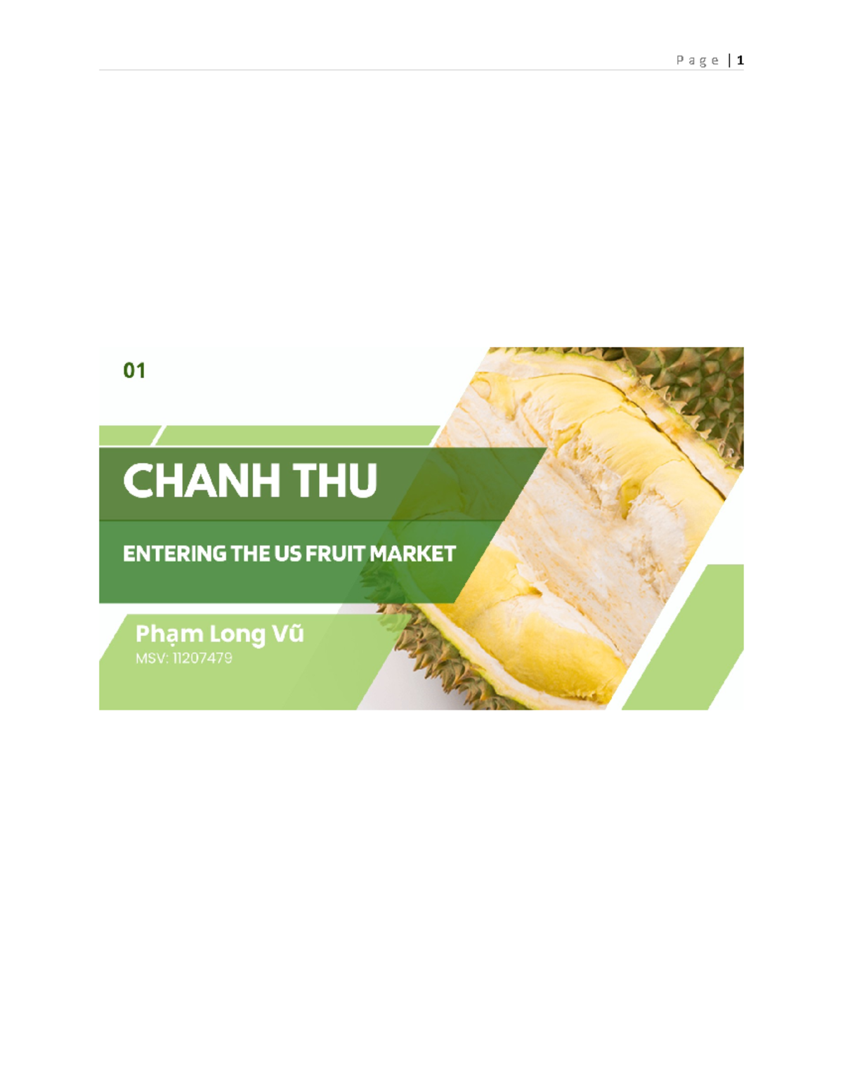 MKT 22 National - Firm: Chanh Thu Fruit Import - Export Group Joint ...