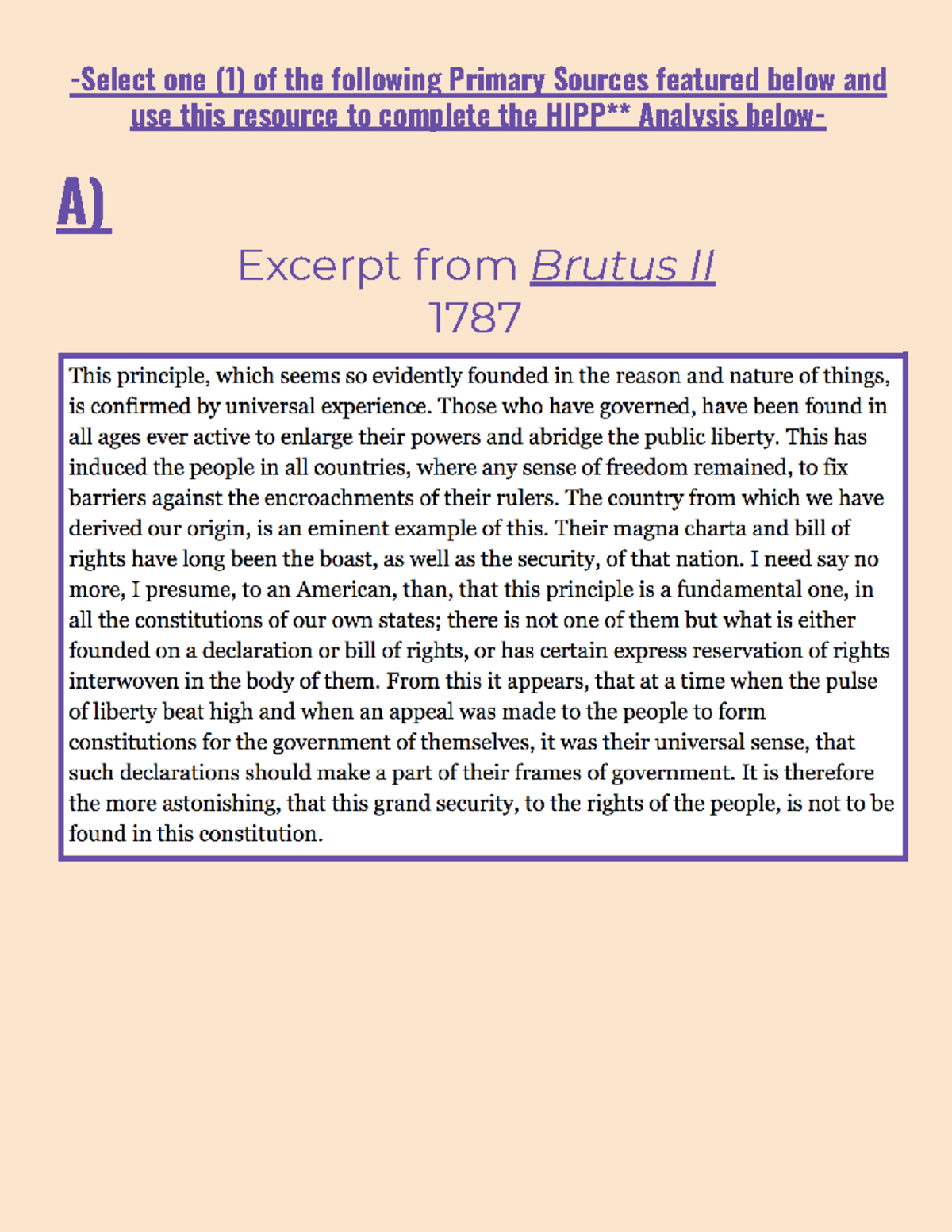 USH Copy of Period 3 - HIPP Document Analysis -Select one (1) of the ...
