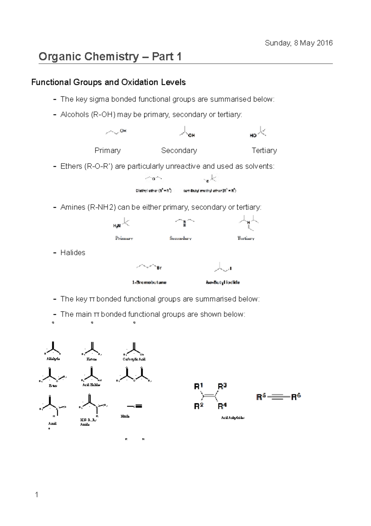 Natural Sciences - Chemistry - Organics - Part 1 - Organic Chemistry ...