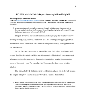 BIO 120L Module Four Cell Respiration in Germinating Peas Lab Report - BIO 120L Module Four Lab ...