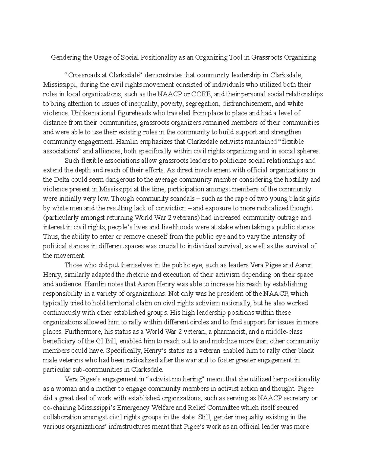 Response Paper #11: Gendering the Usage of Social Positionality as an ...