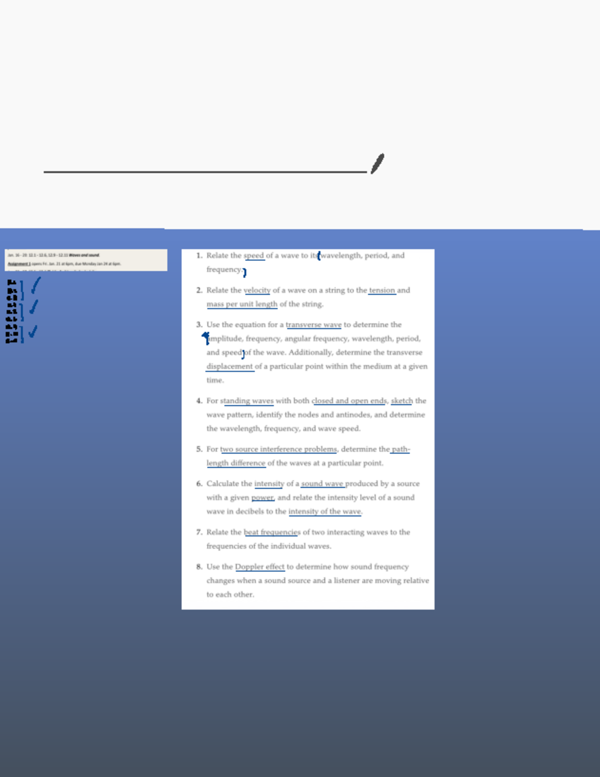 Physics chap 15 - transverse wave notes and questions - 1 12 7 ! I i ...