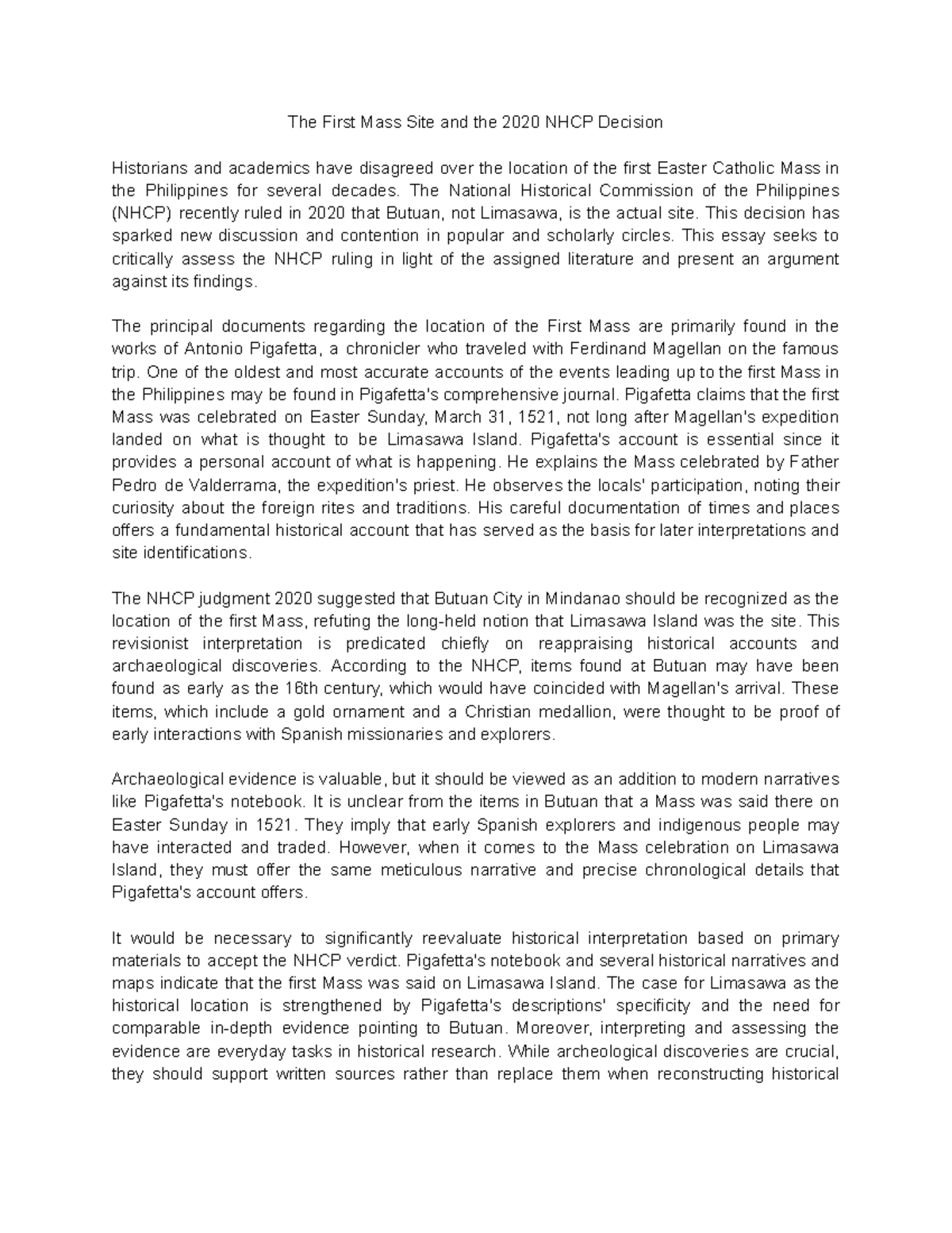 First mass site - The First Mass Site and the 2020 NHCP Decision ...