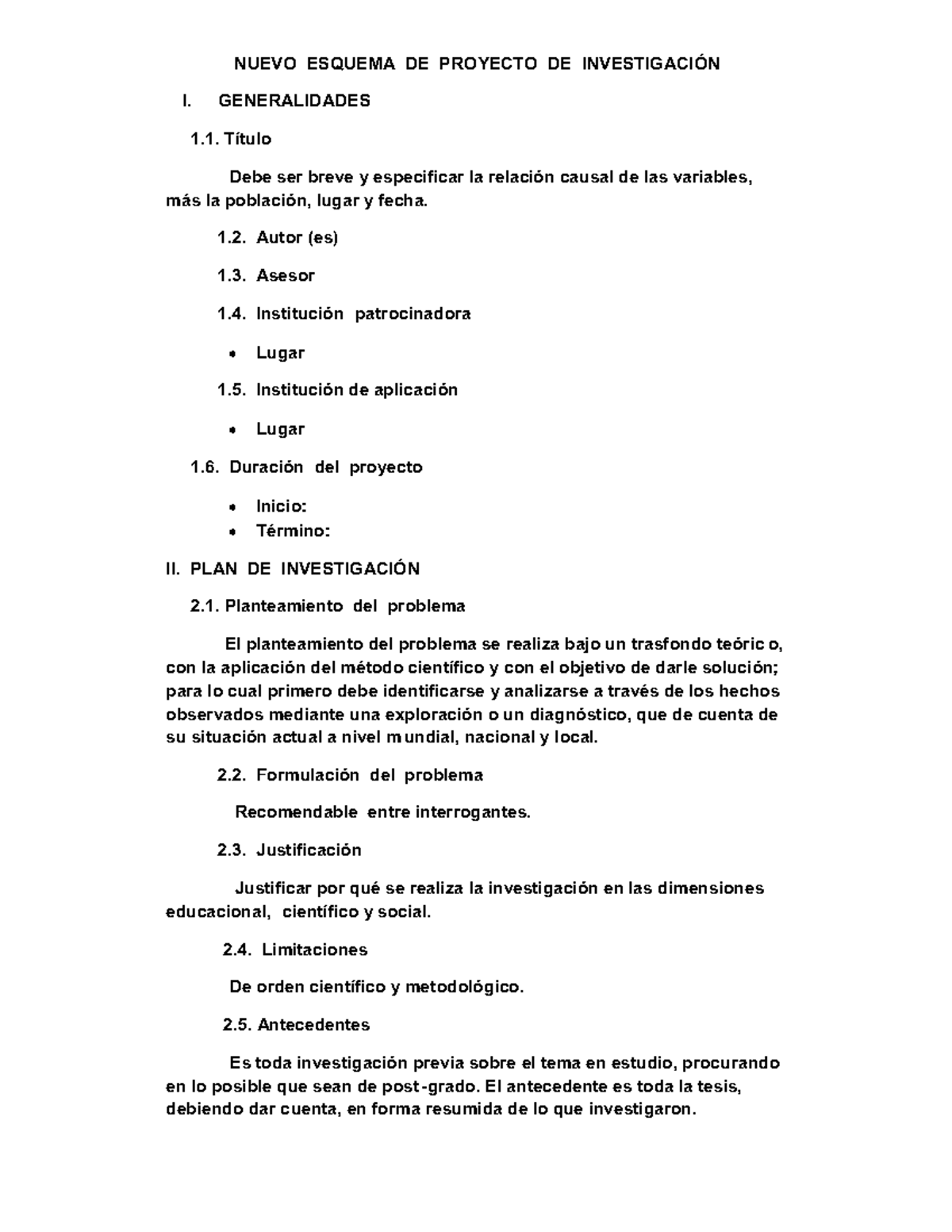UCV ESQUEMA DE INVESTIGACIÓN - - Studocu