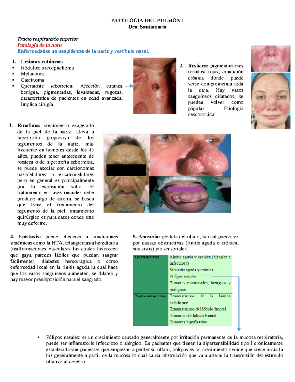 Patología DEL Pulmón I - Resumen Patologia - Warning: TT: undefined function: 32 PATOLOGÍA DEL ...