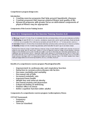 Resistance Training Notes - Resistance Training, RX and EX ...