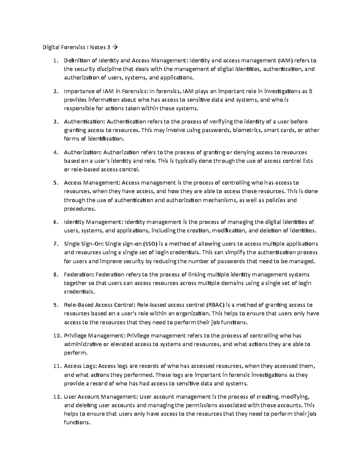 Dig Forensics Notes 3 - Digital Forensics I Notes 3 Definition of ...