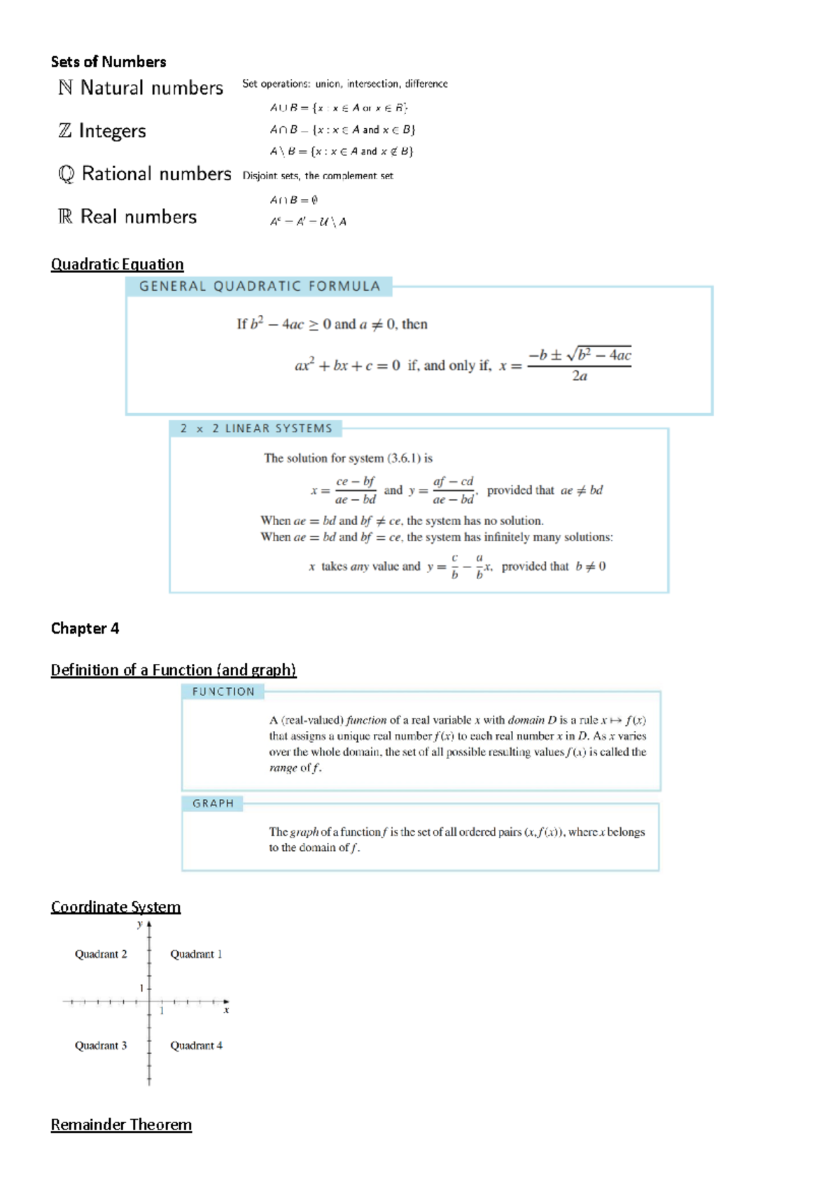 Formula Sheet - EMET1001 - ANU - Studocu