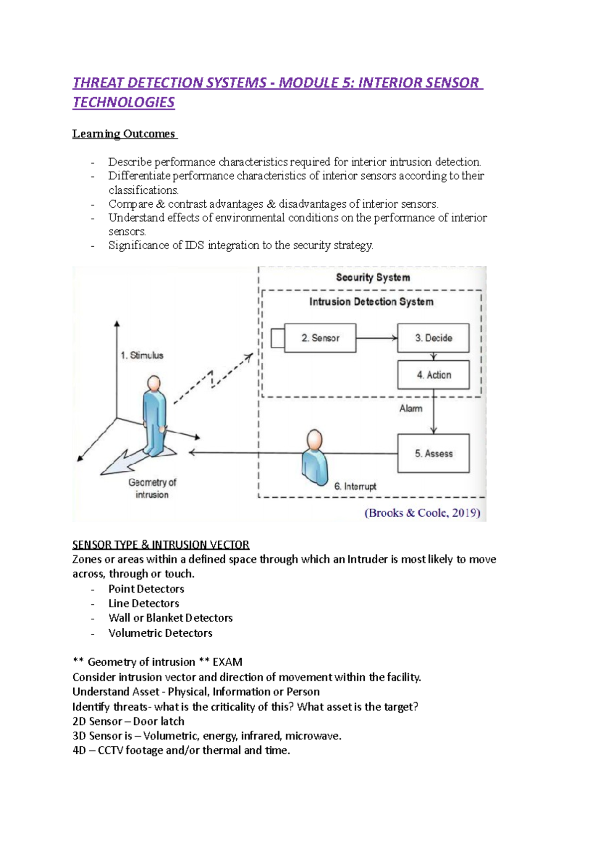Module 5 Lecture 4 - THREAT DETECTION SYSTEMS - MODULE 5: INTERIOR ...