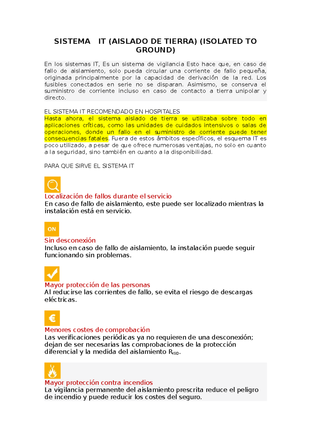 Sistema IT - TRABAJO - SISTEMA IT (AISLADO DE TIERRA) (ISOLATED TO ...