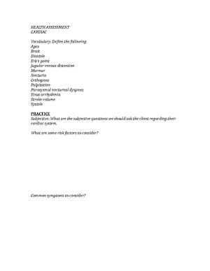 Case Study of SOAP note(1) - 1 NURS 223 Case Study/SOAPIE Note Problem ...