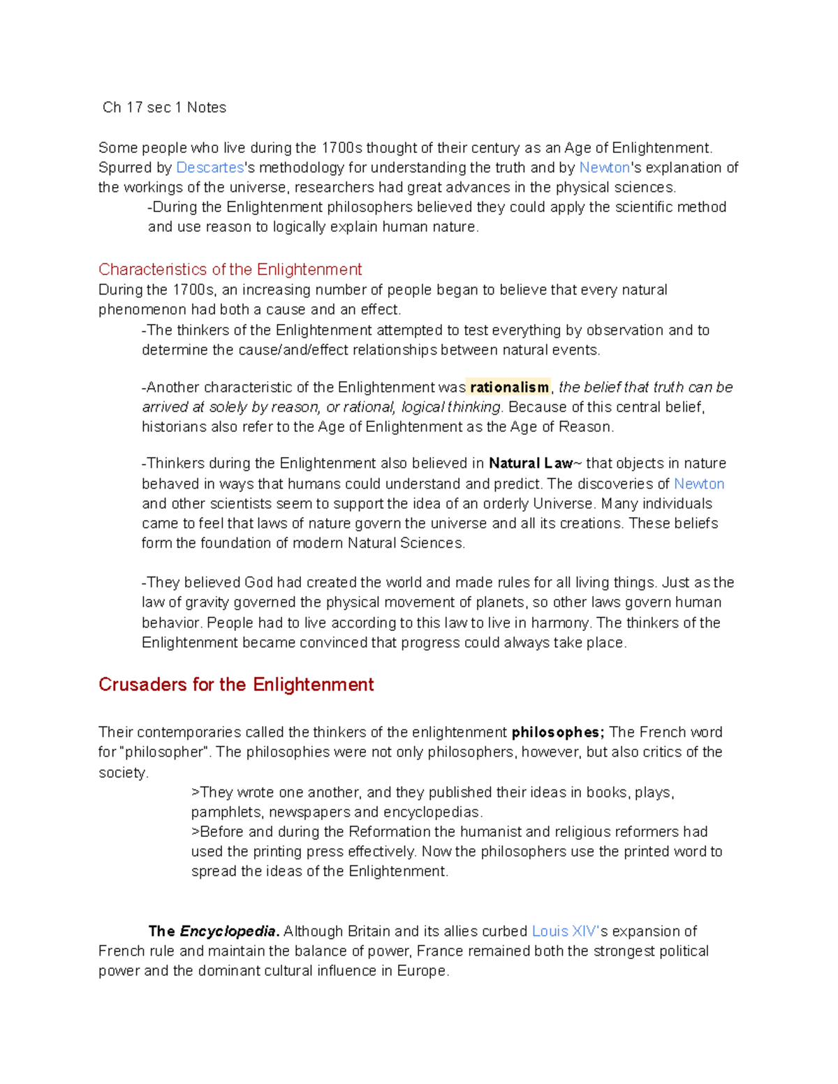 Copy of Ch 17 sec 1 - Characteristics of the enlightenment era and ...