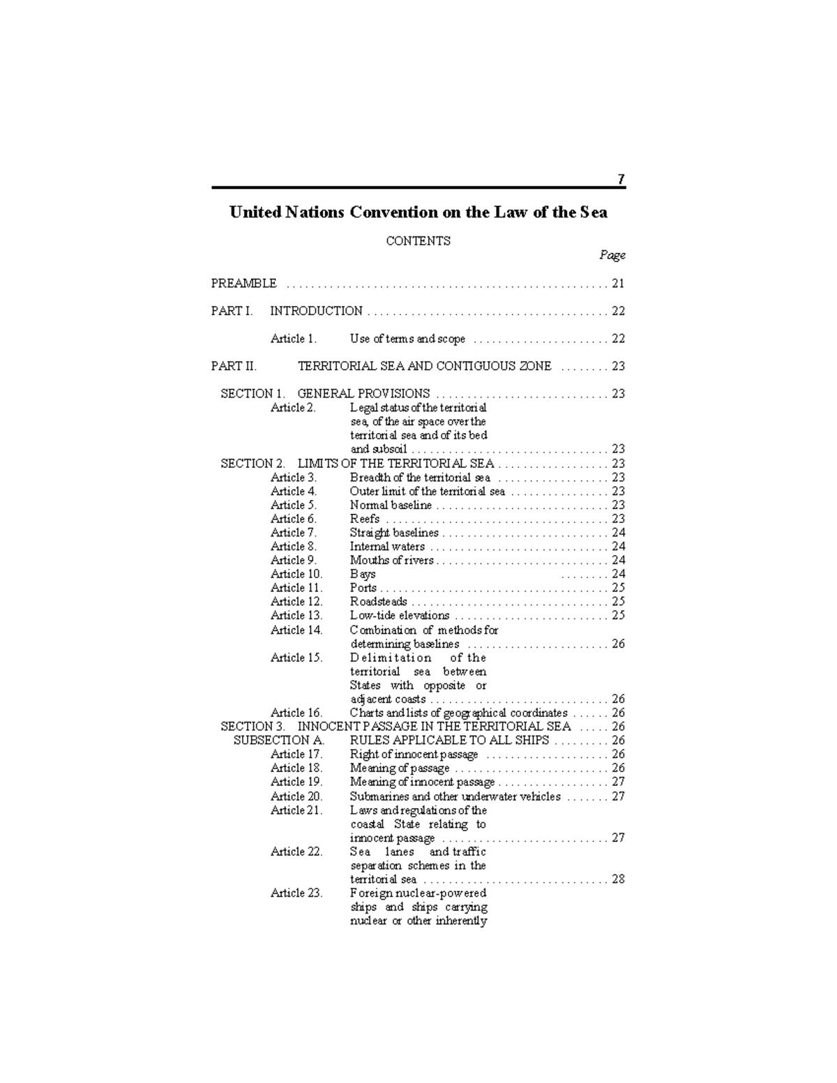 United Nations Convention On The Law Of The Sea Unclos United