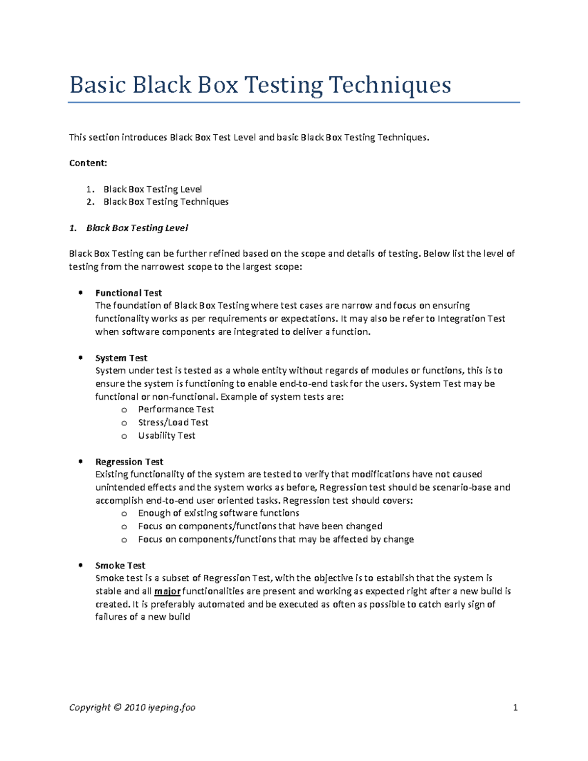 basic black box testing techniques - Basic Black Box Testing Techniques ...