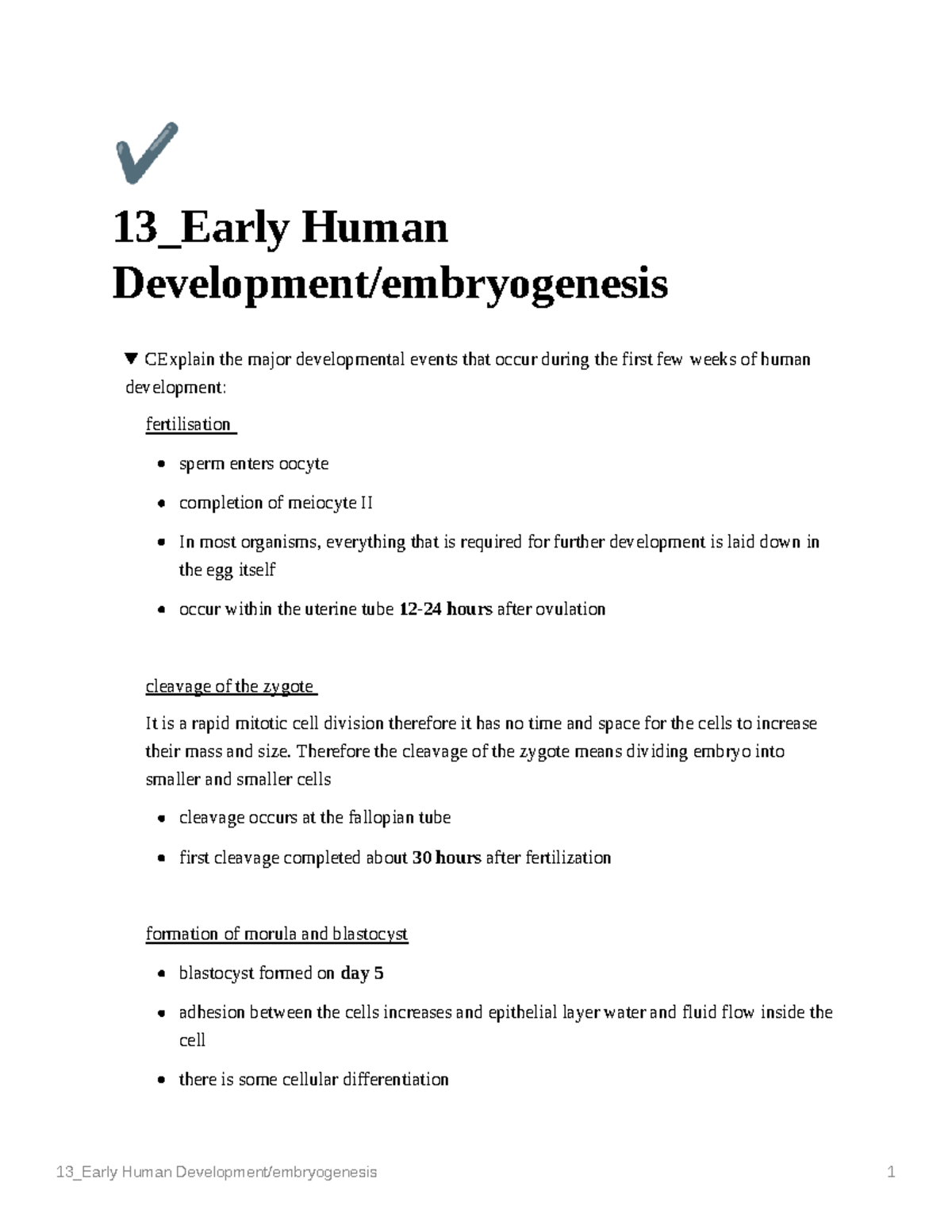 BIosci 107 L13 Early Human Development - 13_Early Human Development ...