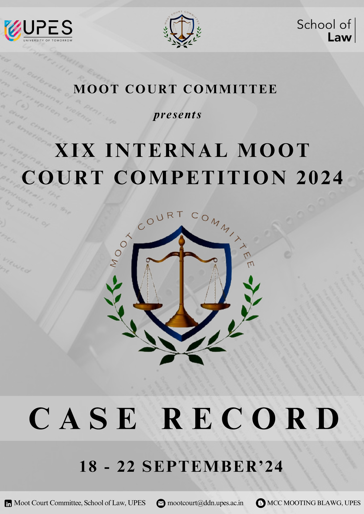 Intra Case Record'24 - moot court memo - Moot Court Committee, School ...