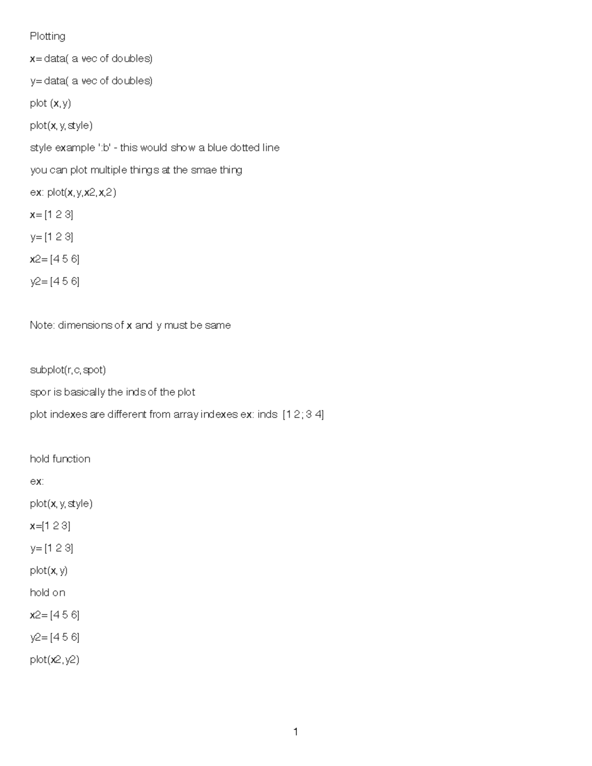 Plotting Plotting X Data A Vec Of Doubles Y Data A Vec Of