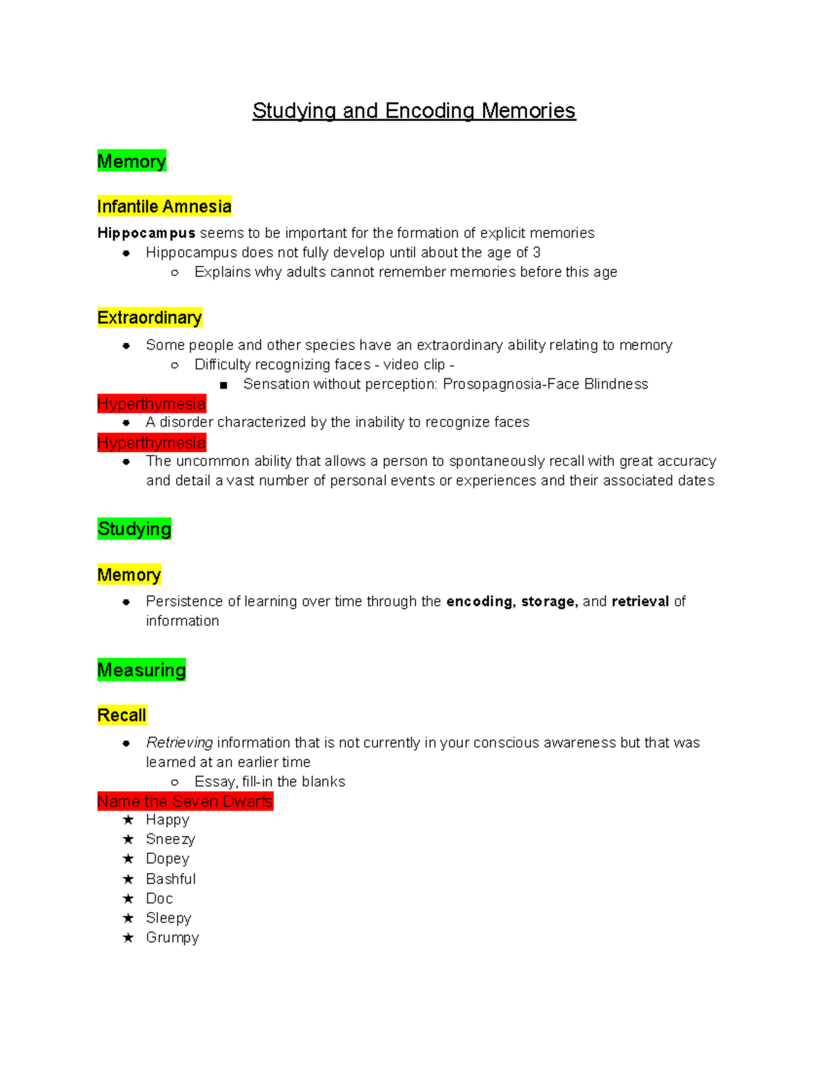 Module 23 Memory Studying and Encoding Memories - Studying and Encoding ...