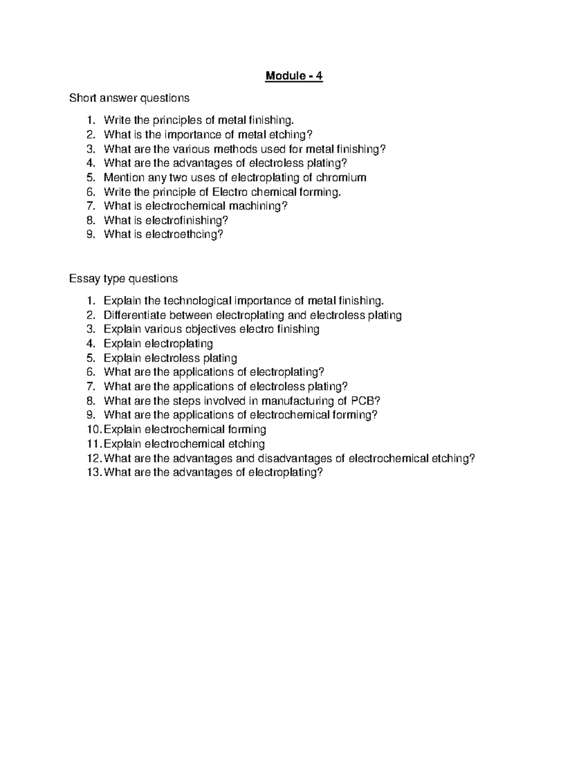 Module 4 descriptive quetions - Module - 4 Short answer questions Write ...