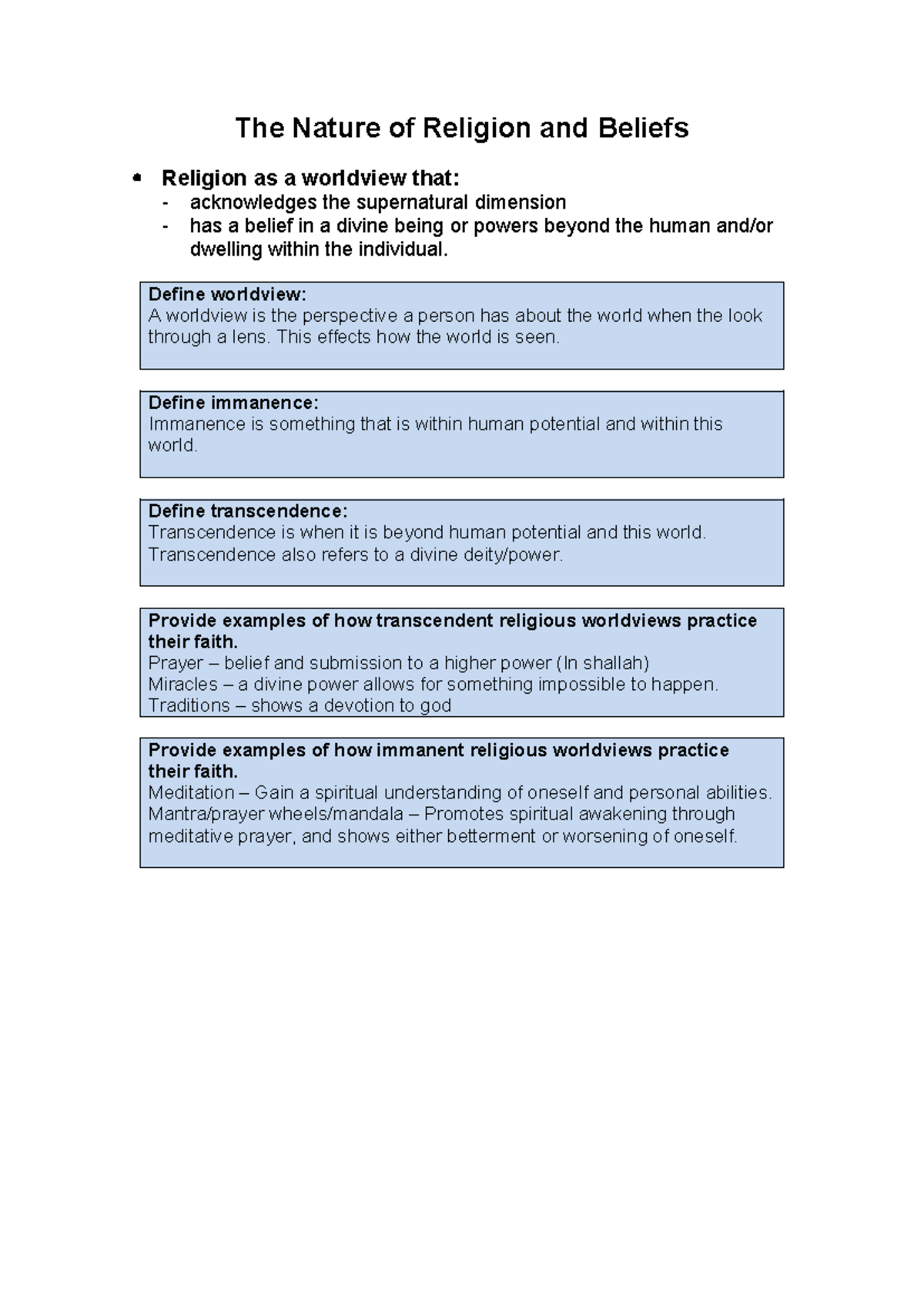 The Nature of Religion Study Notes[ 20] - The Nature of Religion and ...