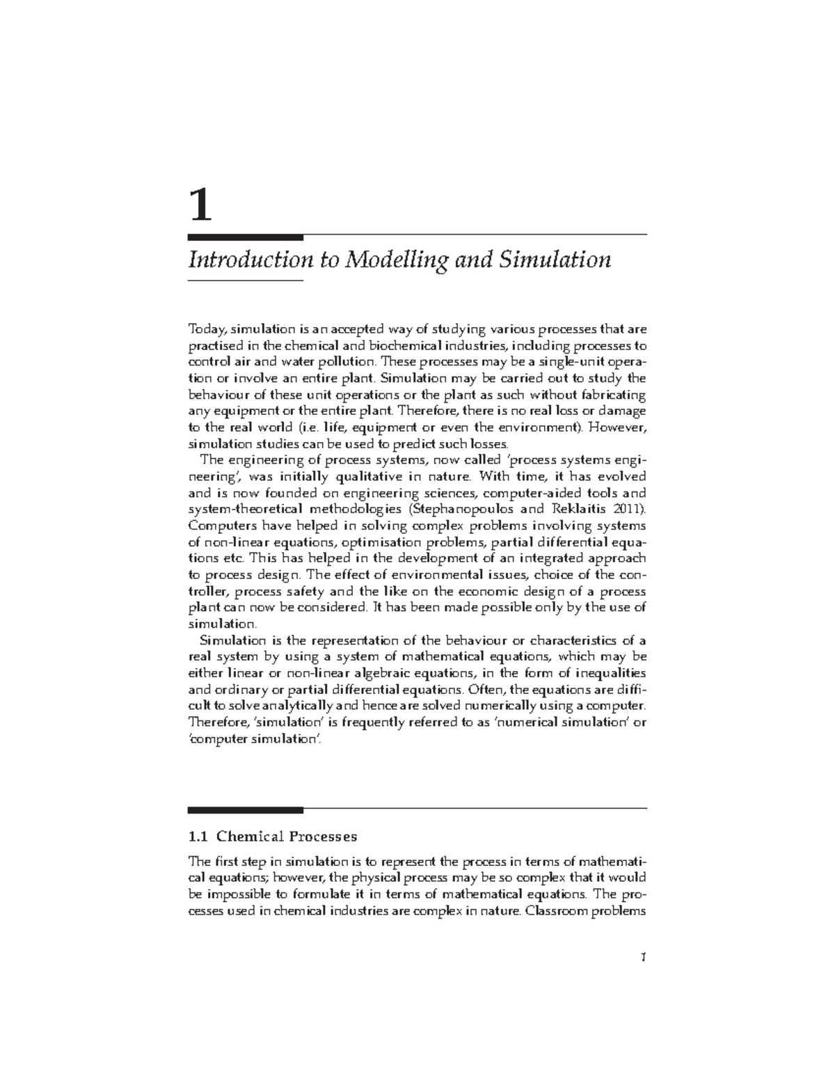 LO S1 Process modelling and simulation in chemical biochemical and ...