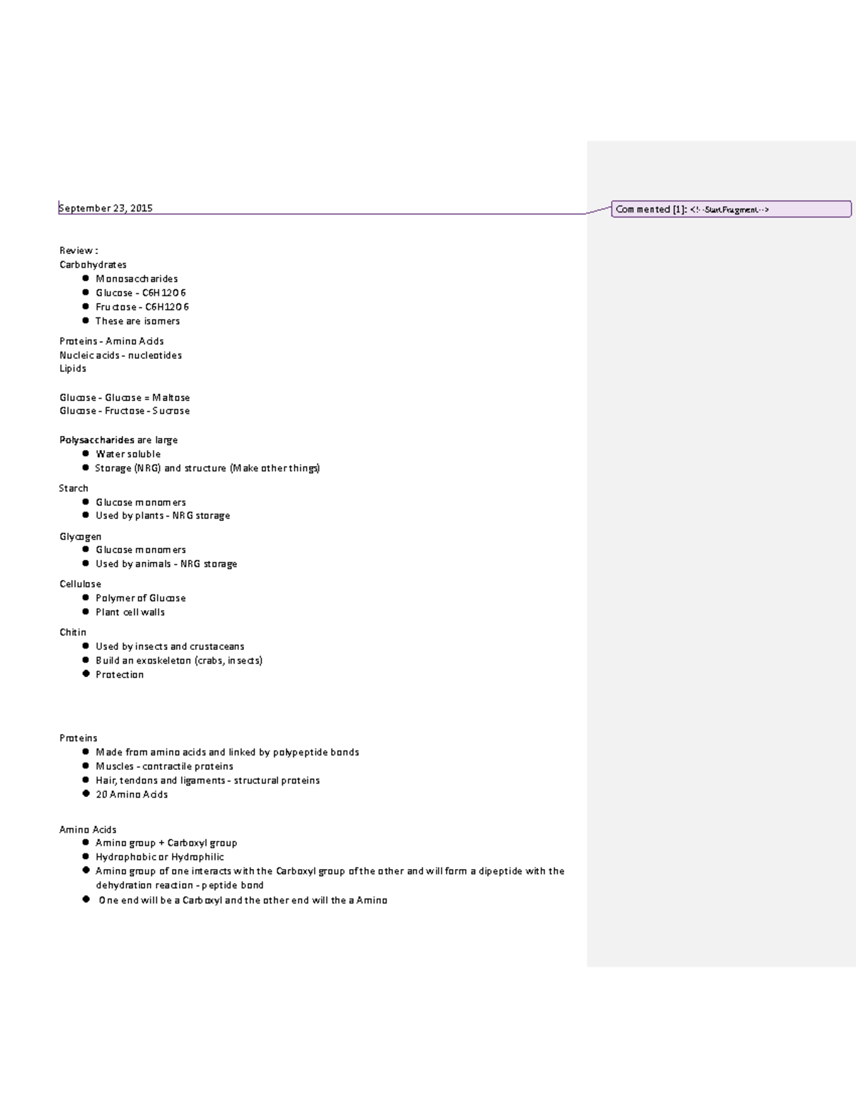 Biology: Foundations Of Life - Lecture notes - september 23 - September ...