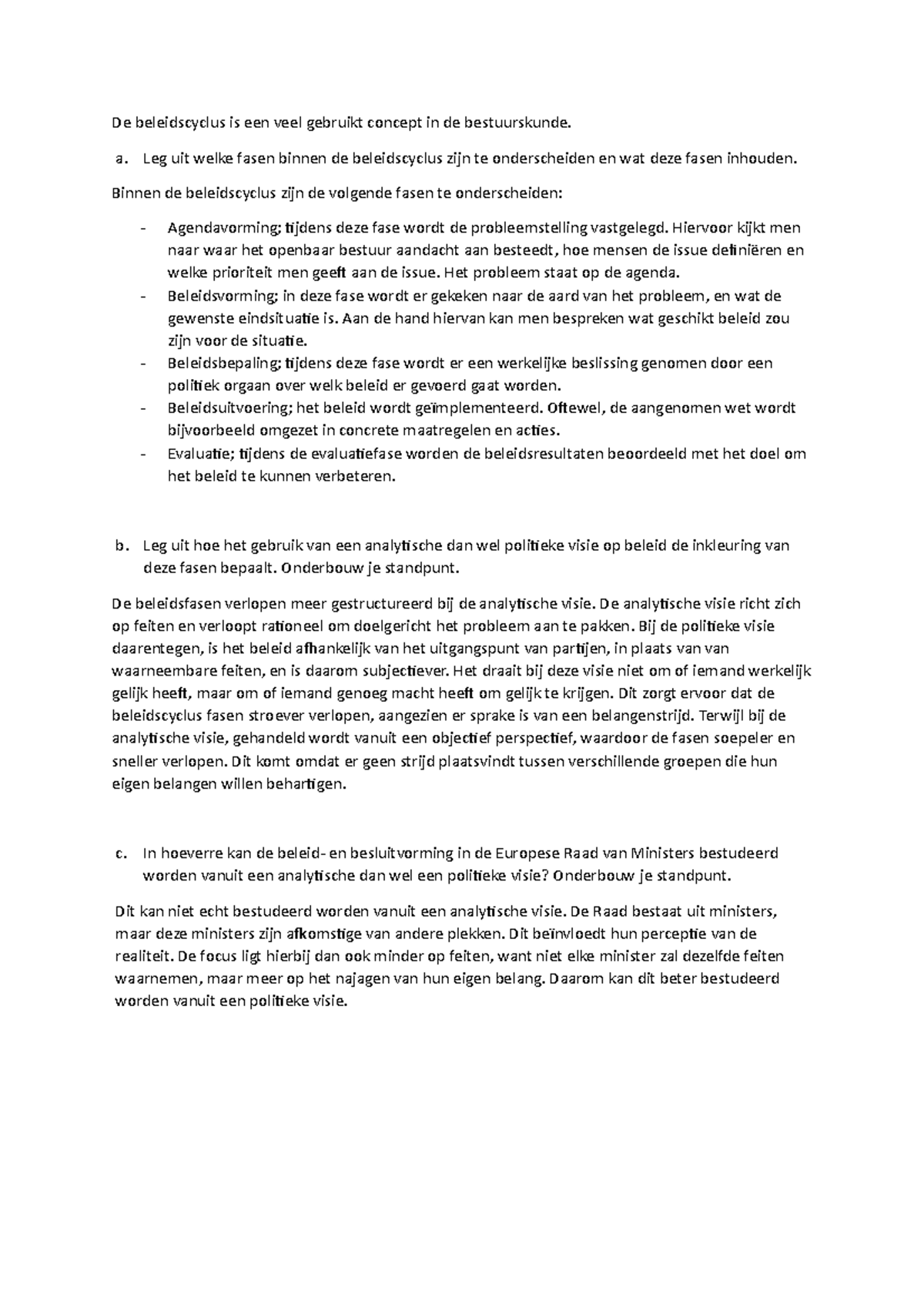 OV 1- Kim Splinter - Een uitwerking van de eerste open vraag toets ...