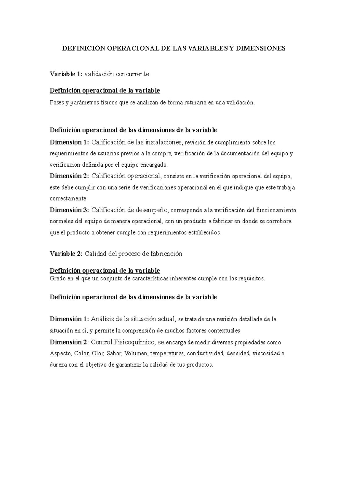 3. Definiciones Concep. Variables Y Dimensiones - DEFINICIÓN ...