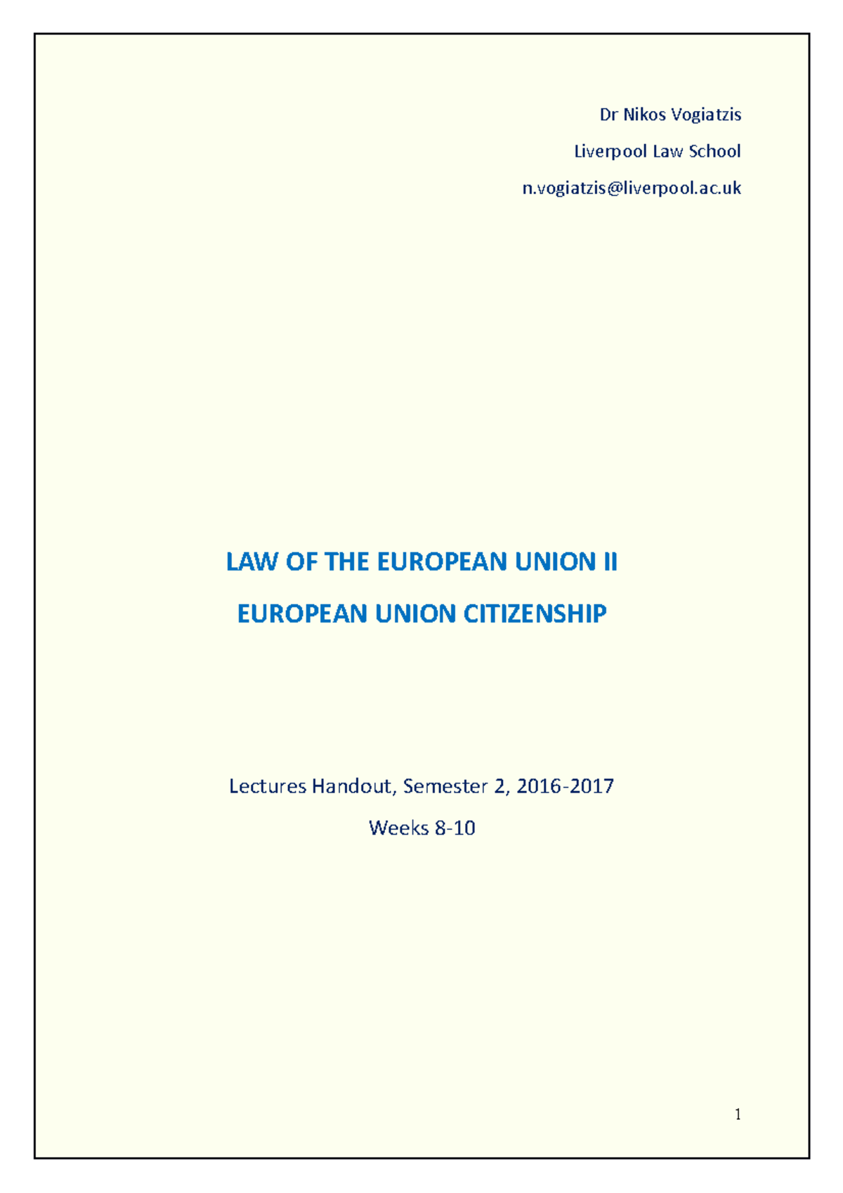 Citizenship Lectures handout 2017 - Dr Nikos Vogiatzis Liverpool Law ...