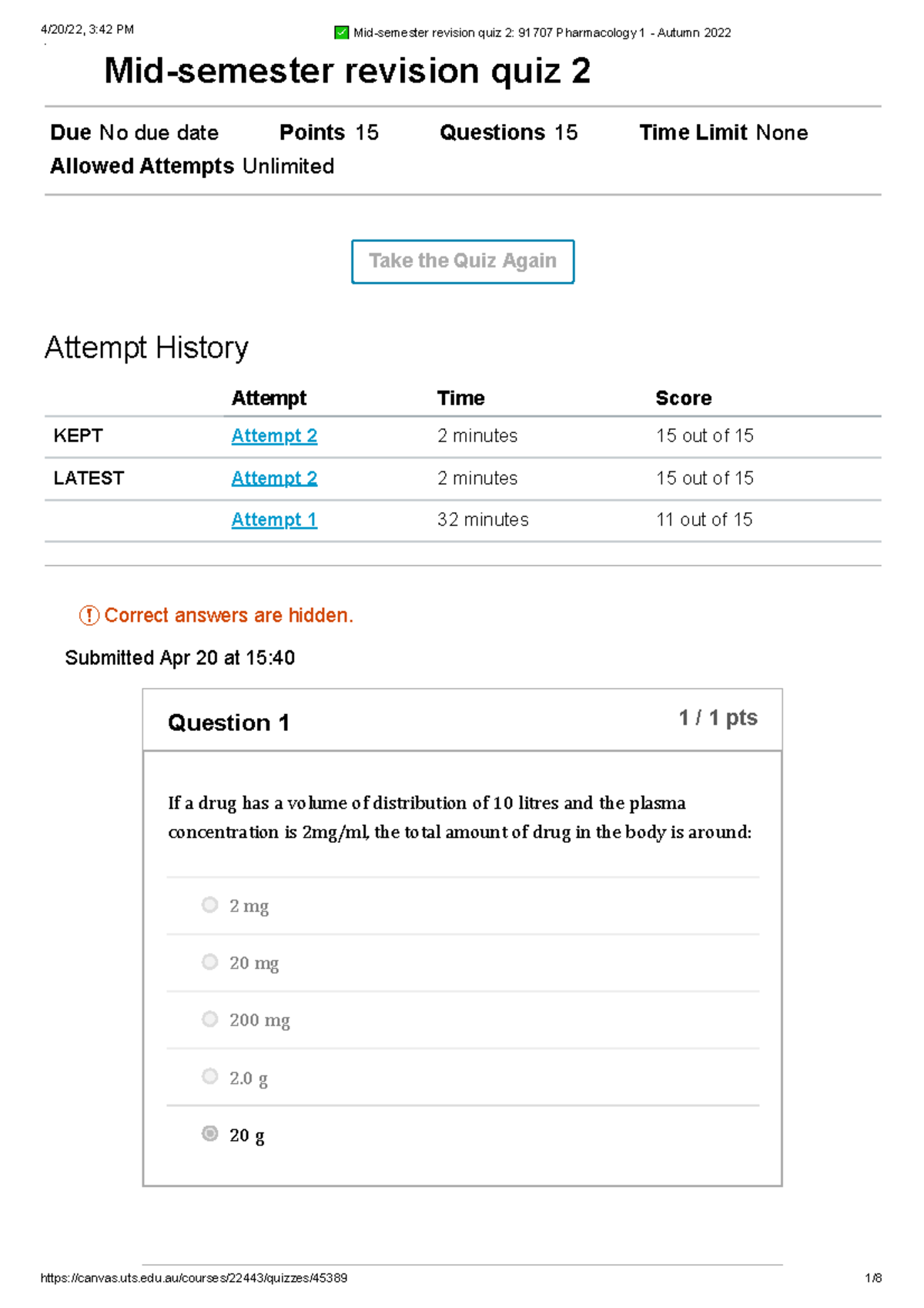 Practice quiz 2 for mid semester exam - ö Mid-semester revision quiz 2 ...