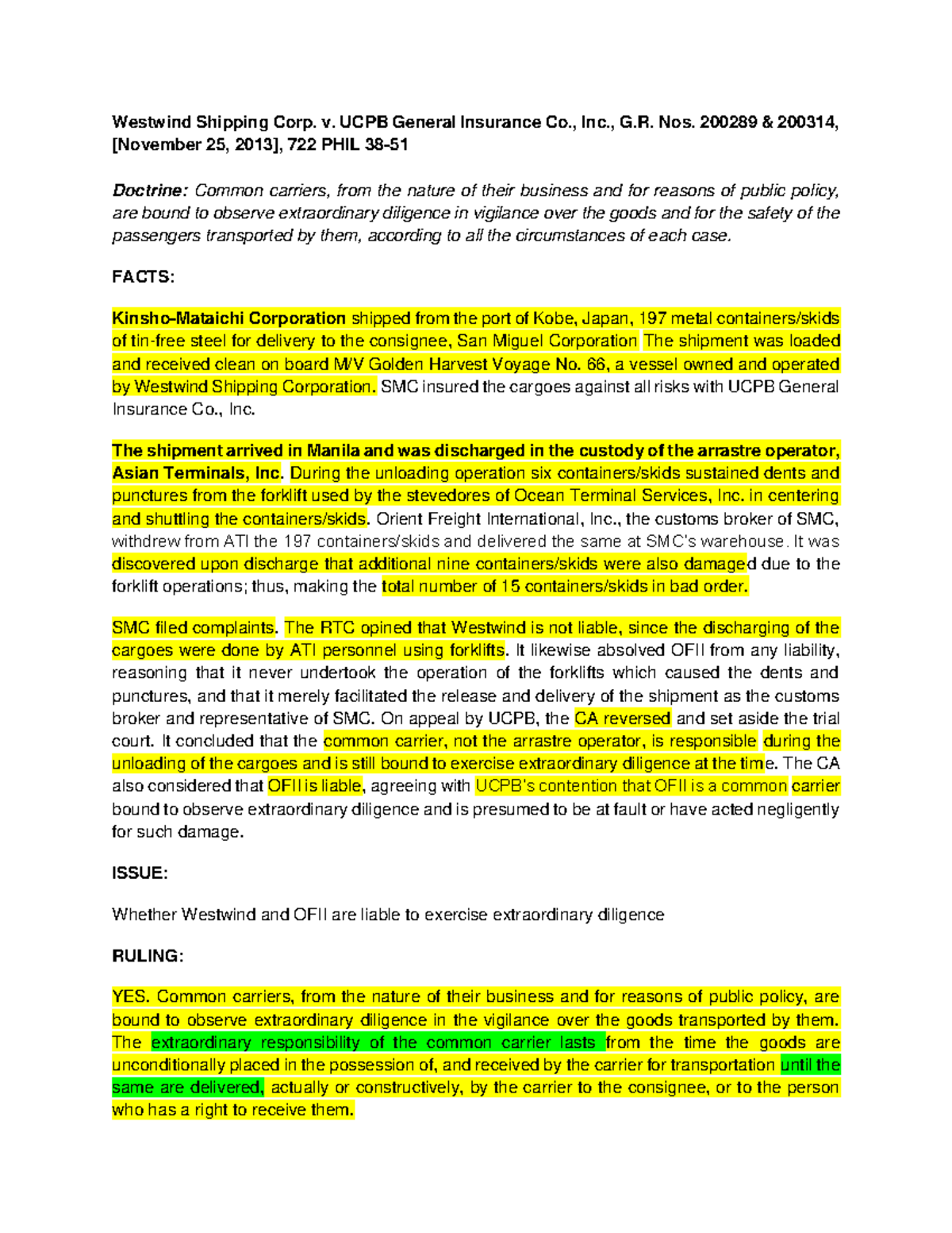 Westwind Shipping Corp. v. UCPB General Insurance Co., Inc - Westwind ...