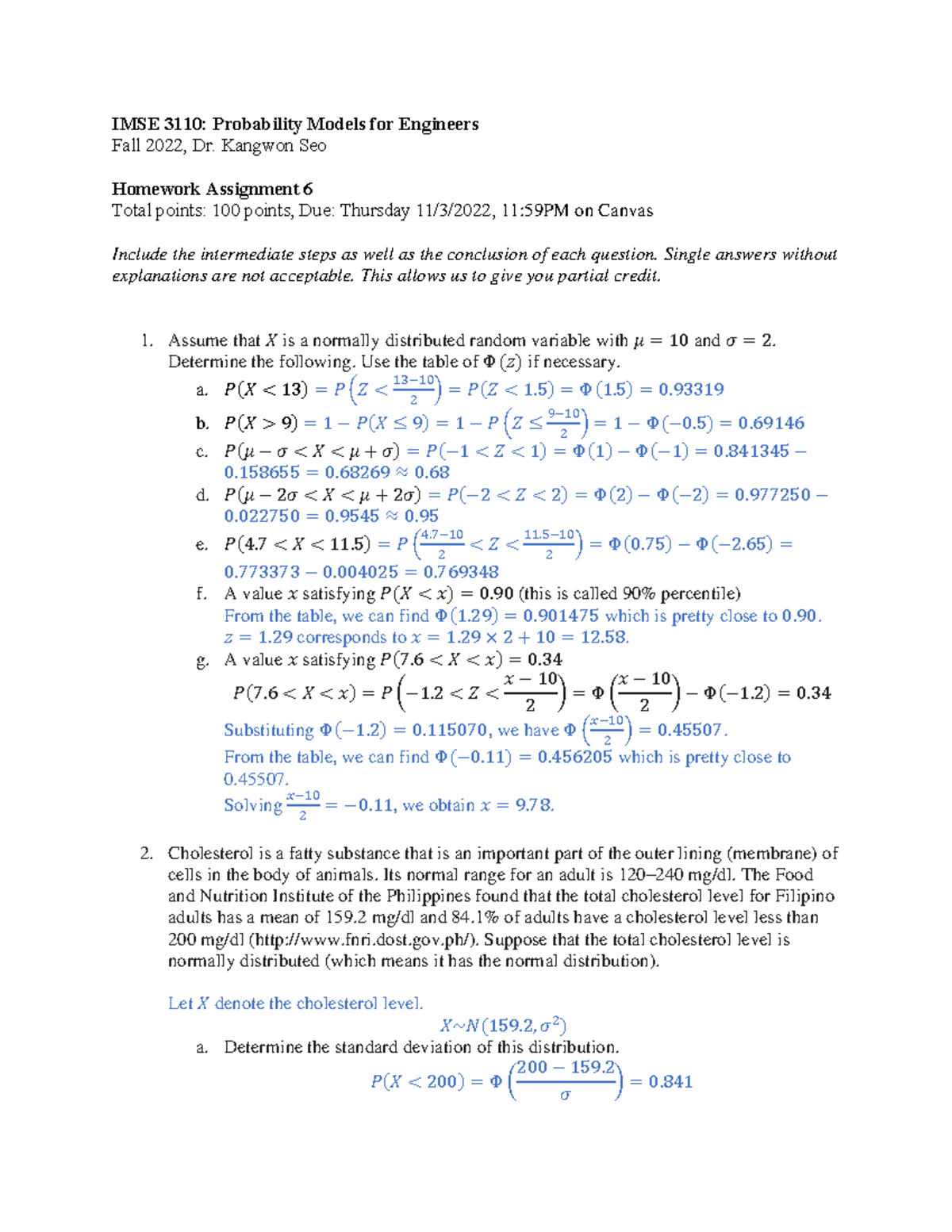IMSE 3110-HW6-F22 solution - IMSE 3110: Probability Models for ...