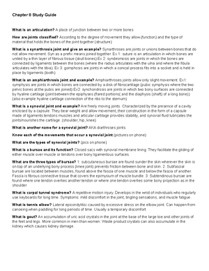 Chapter 9 Study Guide - Chapter 9 Study Guide What are the three types ...