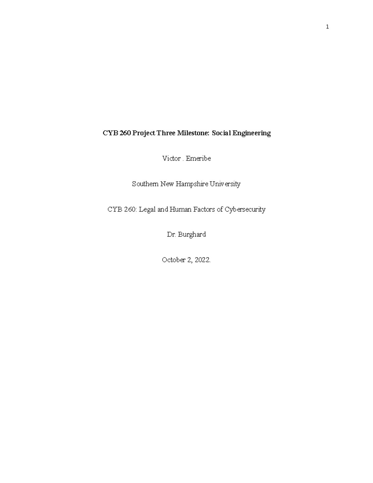 CYB 260 Project Three Milestone Victor Emeribe - CYB 260 Project Three ...