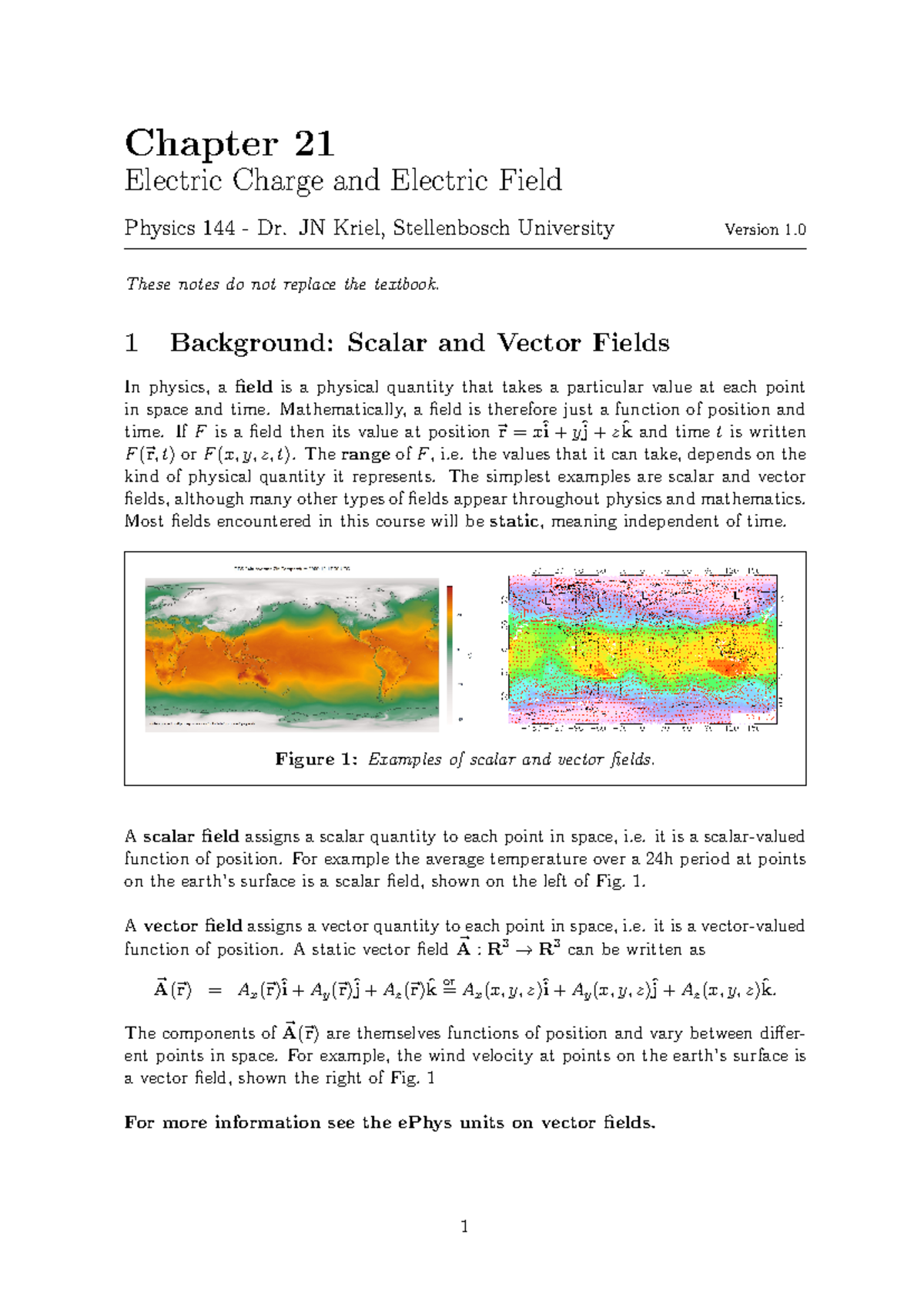 Physics 144 - Chapter 21 Electrostatic - Chapter 21 Electric Charge and Electric Field Physics ...