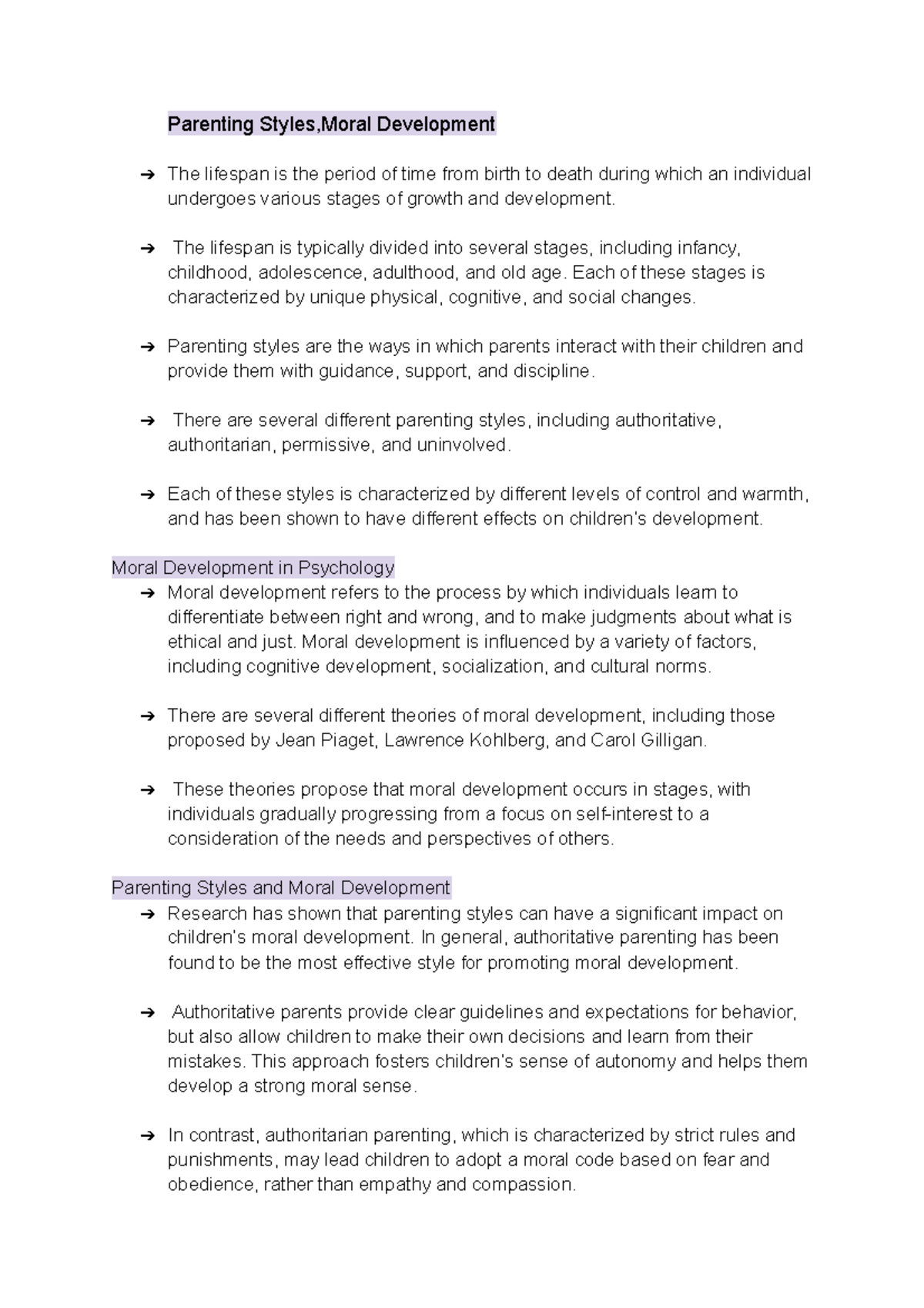 Parenting Styles,Moral Development - Parenting Styles,Moral Development ...