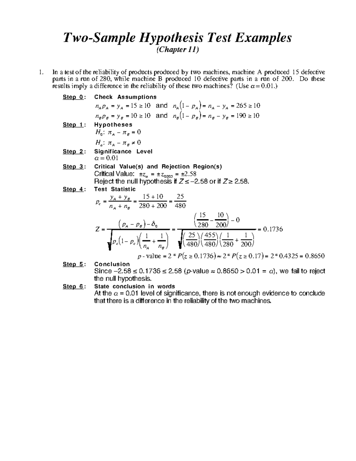 Hyptest 2ex - This document continues STATS Basic formular and Examples ...