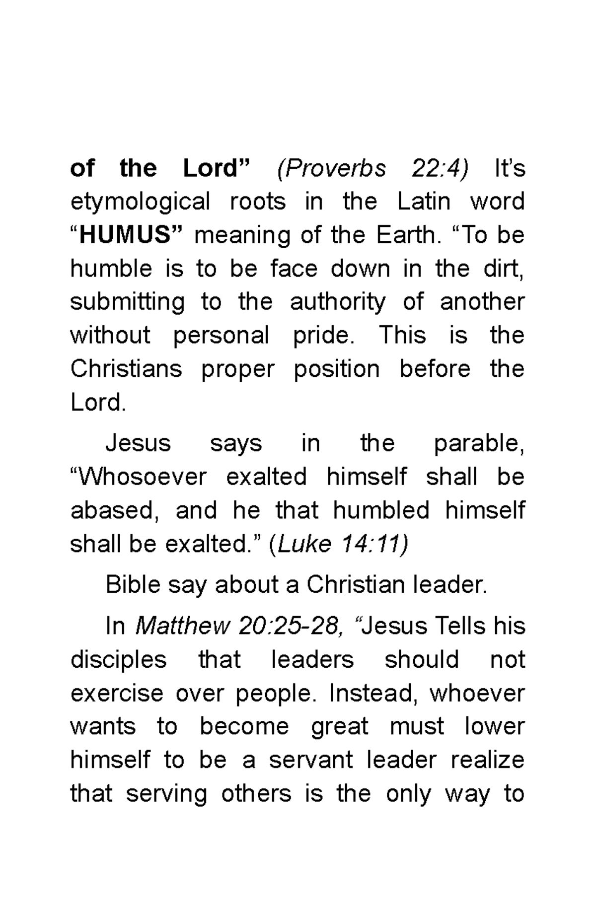 TALK NI Daddy - N/A - of the Lord” (Proverbs 22:4) It’s etymological ...