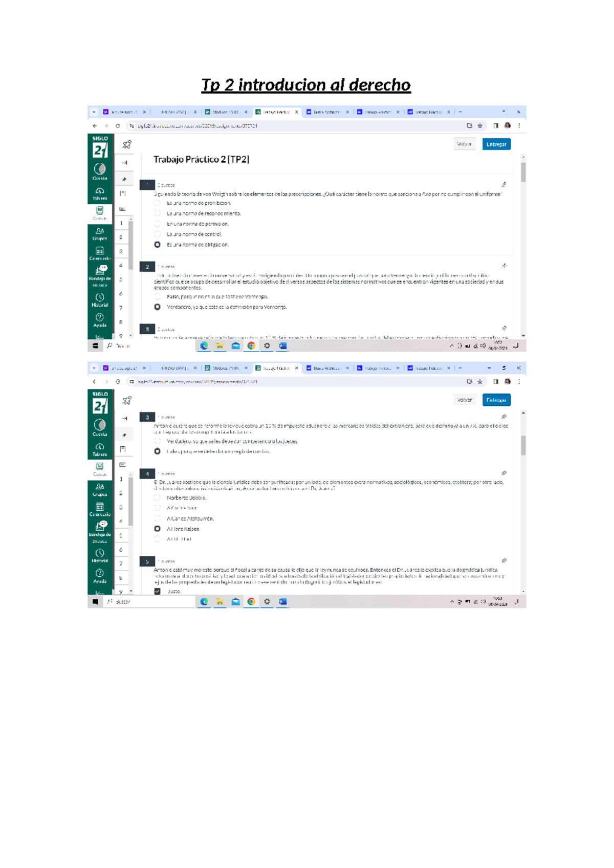 Tp 2 introducion al derecho - Introducción al Derecho - Studocu