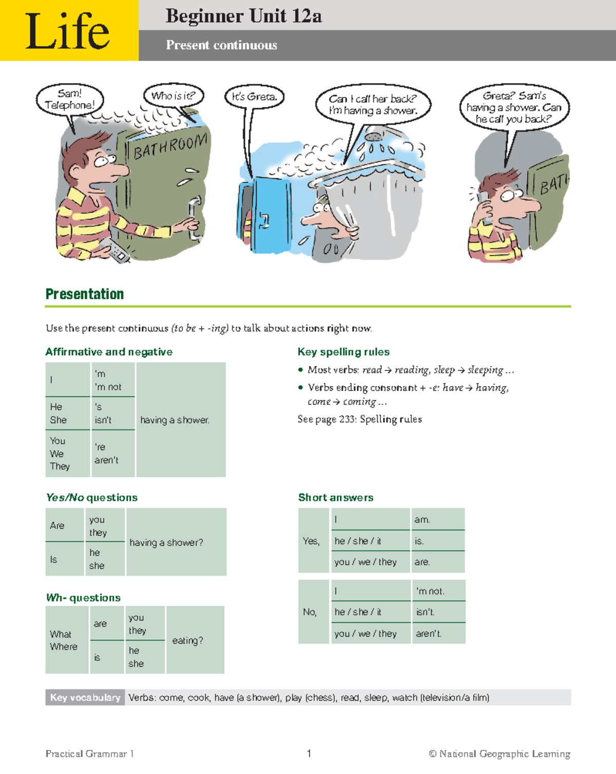 Beginner Unit 12a - ejercicios de ingles - Practical Grammar 1 1 ...