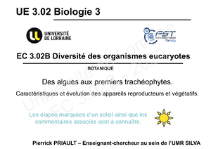 Fiche Botanique - Studocu