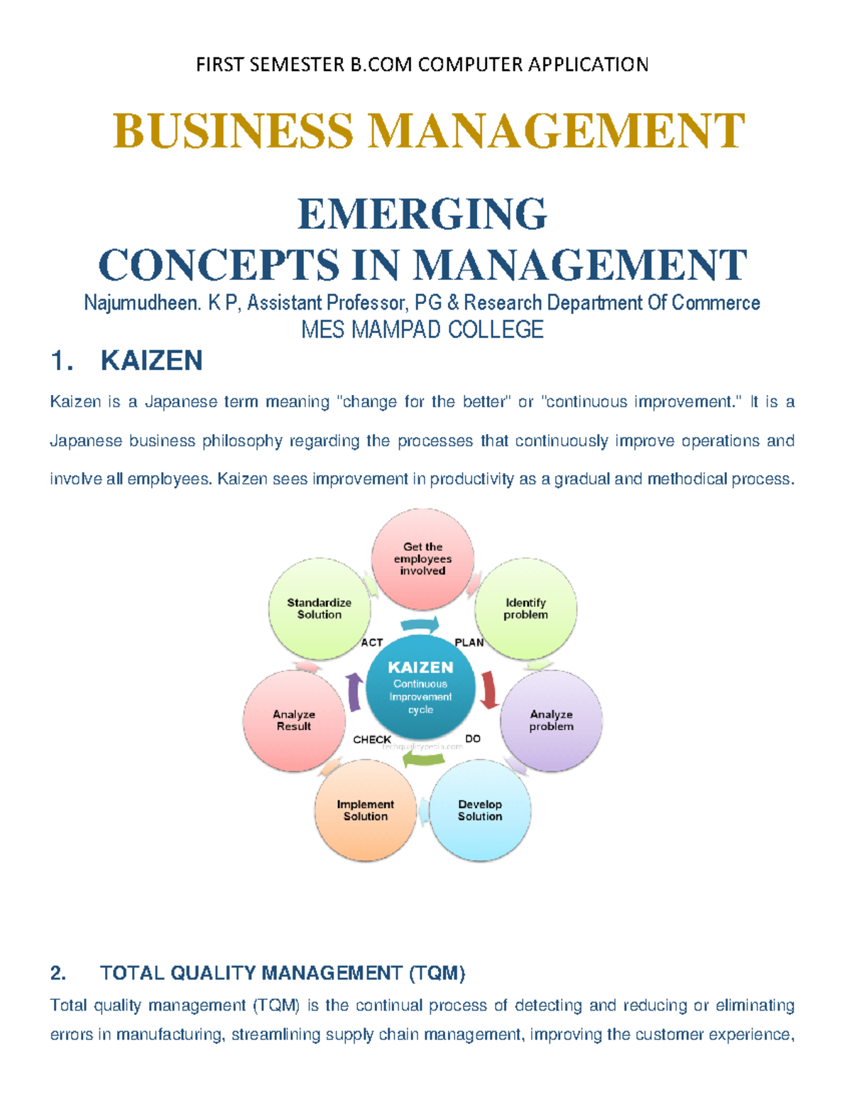 Emerging Concepts IN Mamangement with photos pdf - BUSINESS MANAGEMENT ...