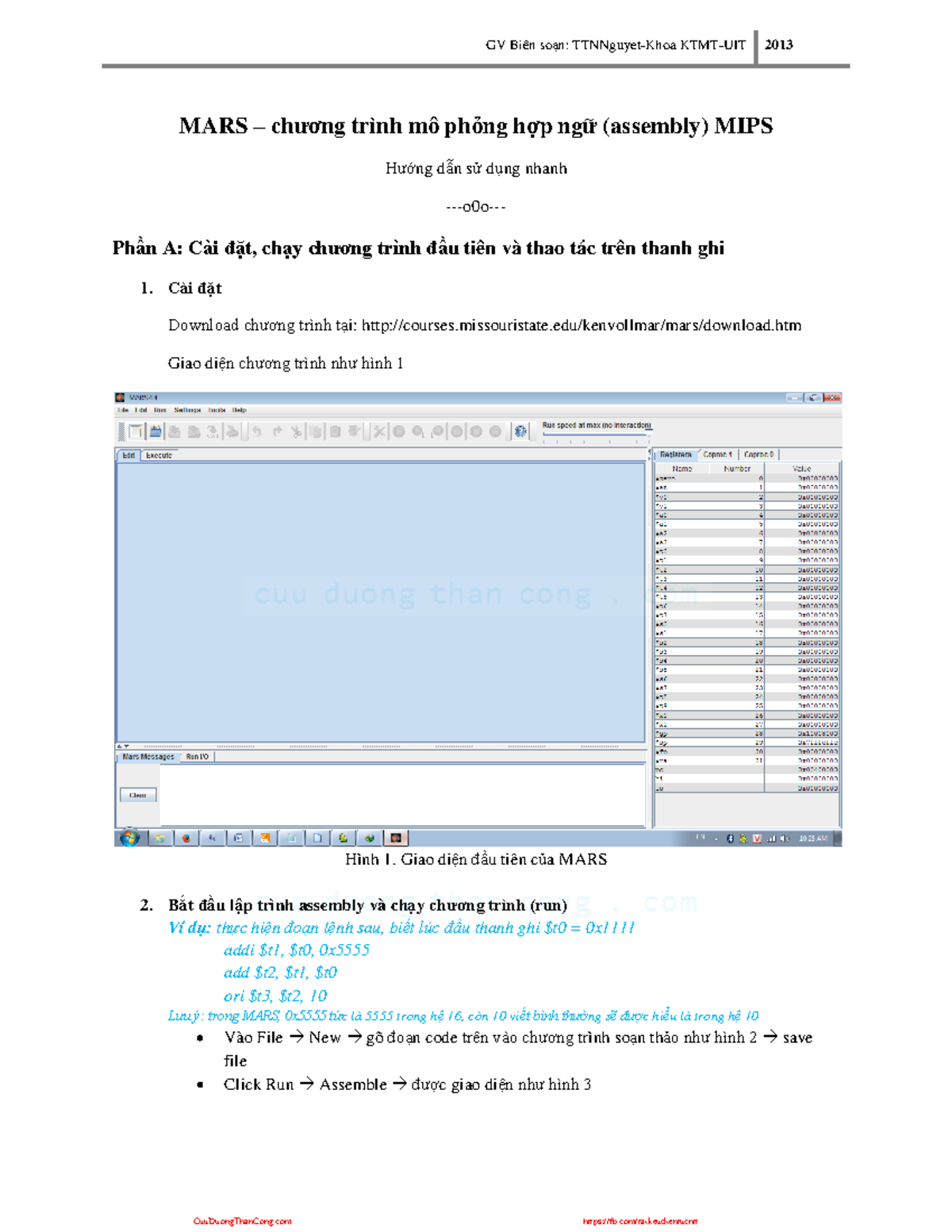 Kien-truc-may-tinh truong-van-cuong 1.-huong-dan-su-dung-mars - [cuuduongthancong - MARS ...