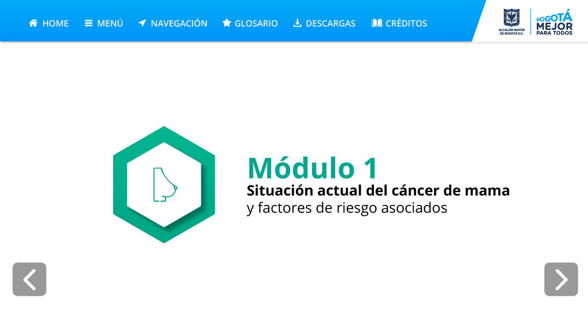 Modulo 1 - MÛdulo 1 SituaciÛn actual del c·ncer de mama y factores de riesgo asociados Objetivo ...