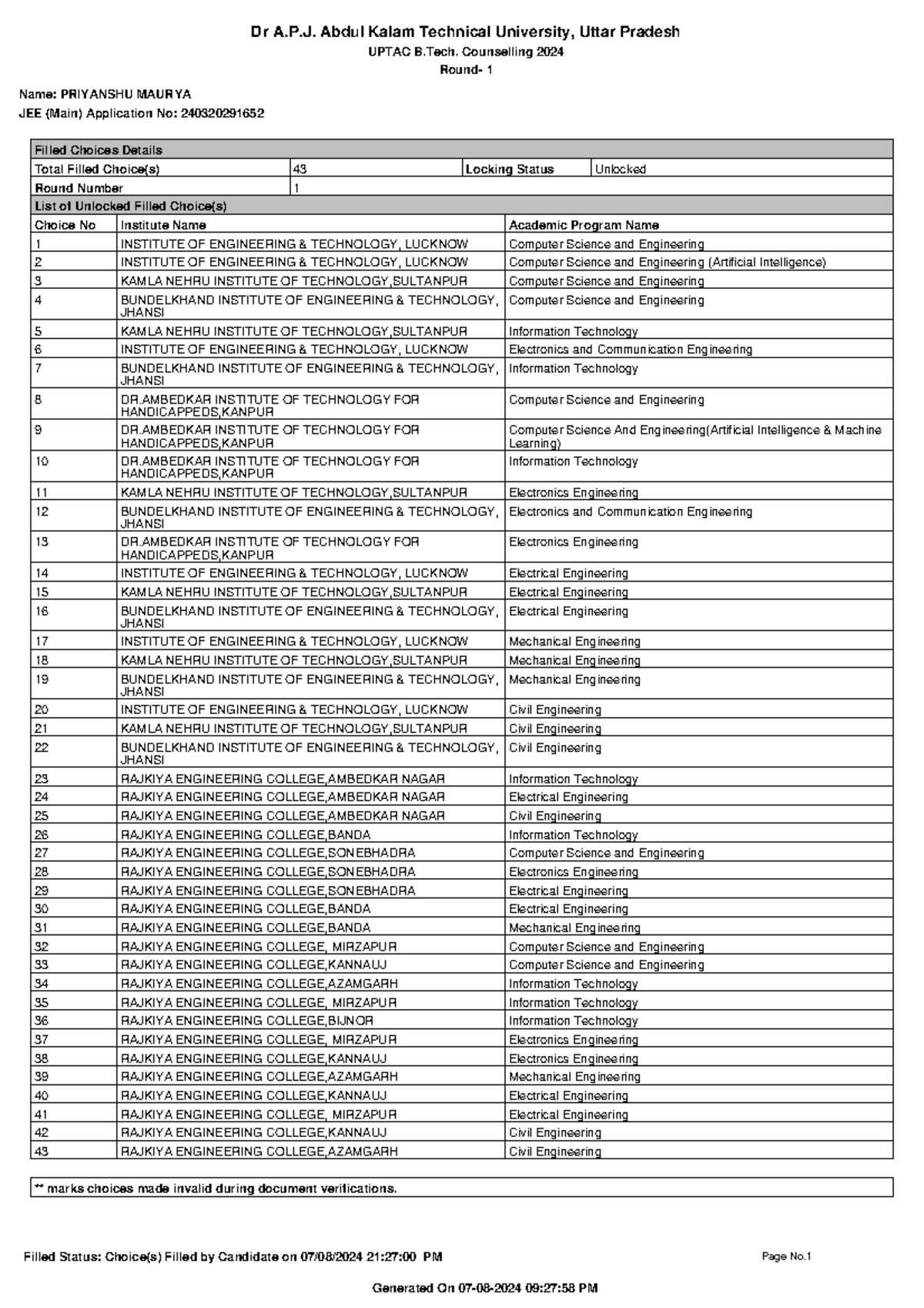 quantum pdf notes - Filled Choices Details Total Filled Choice(s) 43 ...